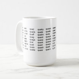 Q-Word Mug List | Zazzle