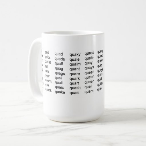 Q-Word Mug List | Zazzle