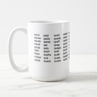 Q-Word Mug List | Zazzle