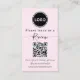 QR code Modern | Leave us a review Business Card | Zazzle