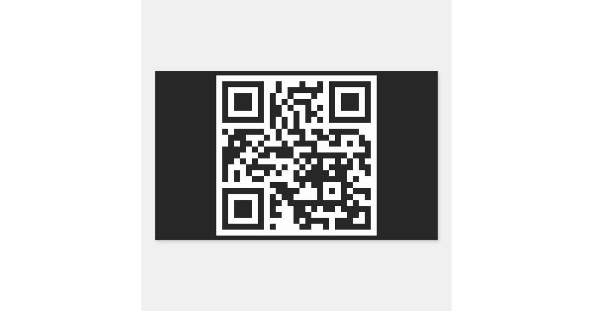 QR Code Only Rectangle Sticker | Zazzle