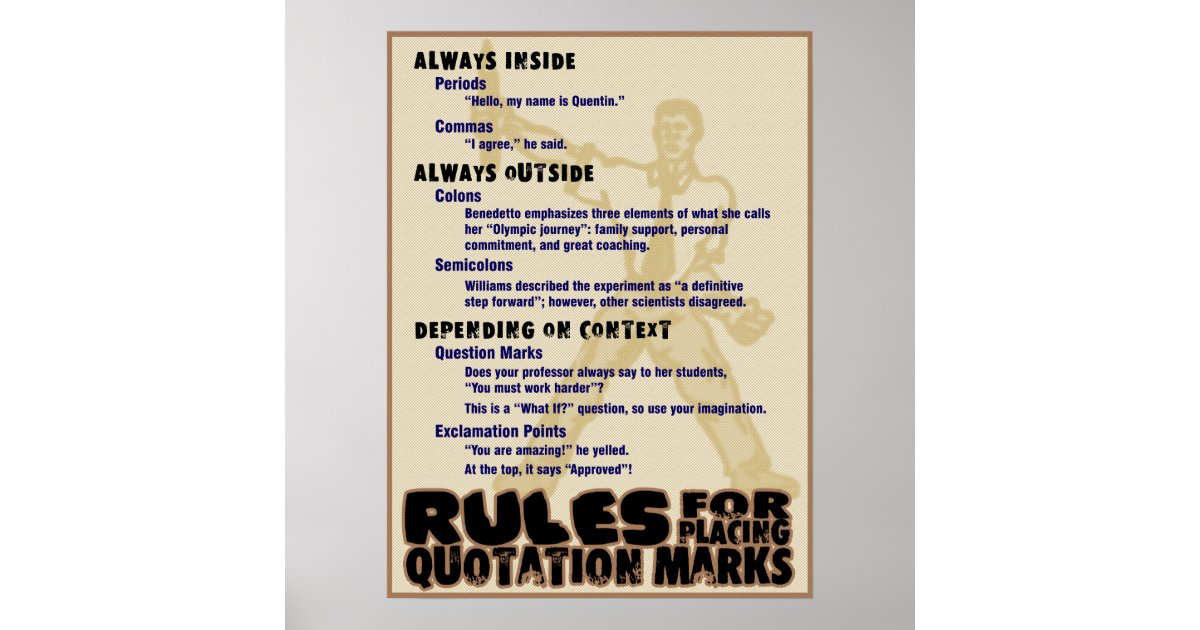 Quotation Marks Poster | Zazzle