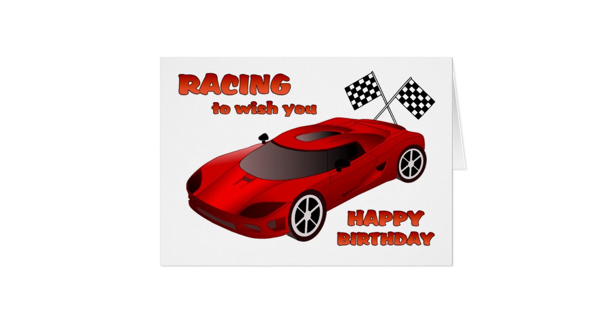 Race Car Birthday Card | Zazzle.com.au