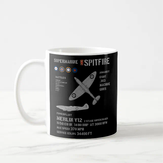 Raf Supermarine Spitfire Wwii Fighter Plane Coffee Mug | Zazzle