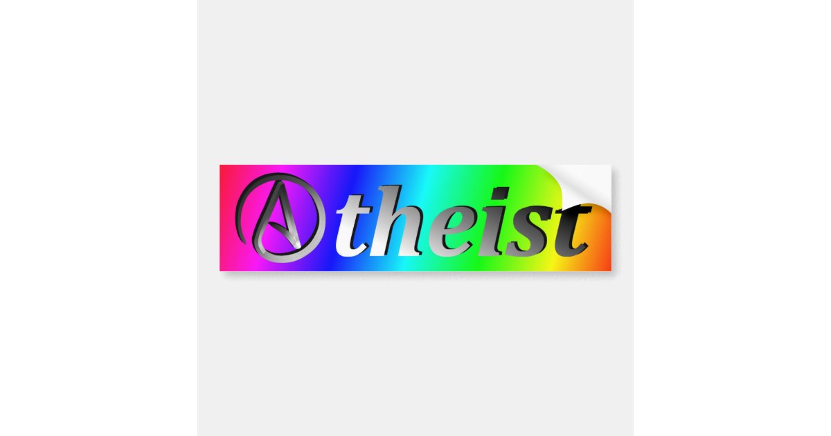 Rainbow Atheist Flag Bumper Sticker | Zazzle