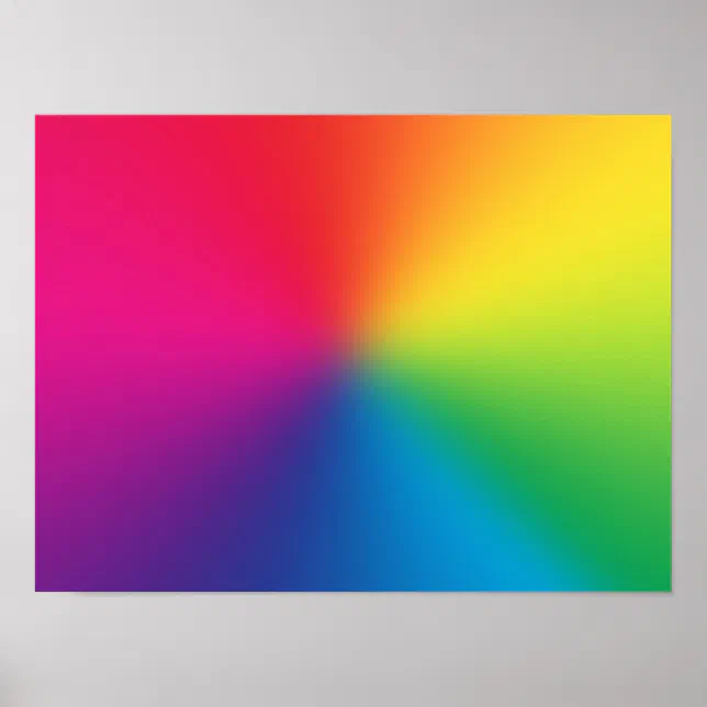 Rainbow Gradient Customised Template - Rainbows Poster | Zazzle