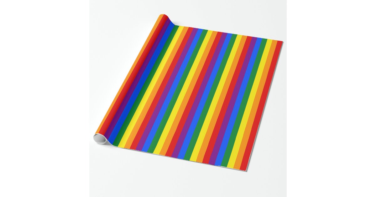 Rainbow Stripe Wrapping Paper | Zazzle