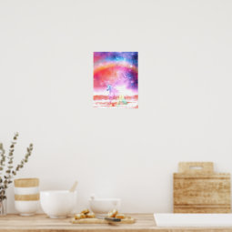 Rainbow unicorn poster | Zazzle