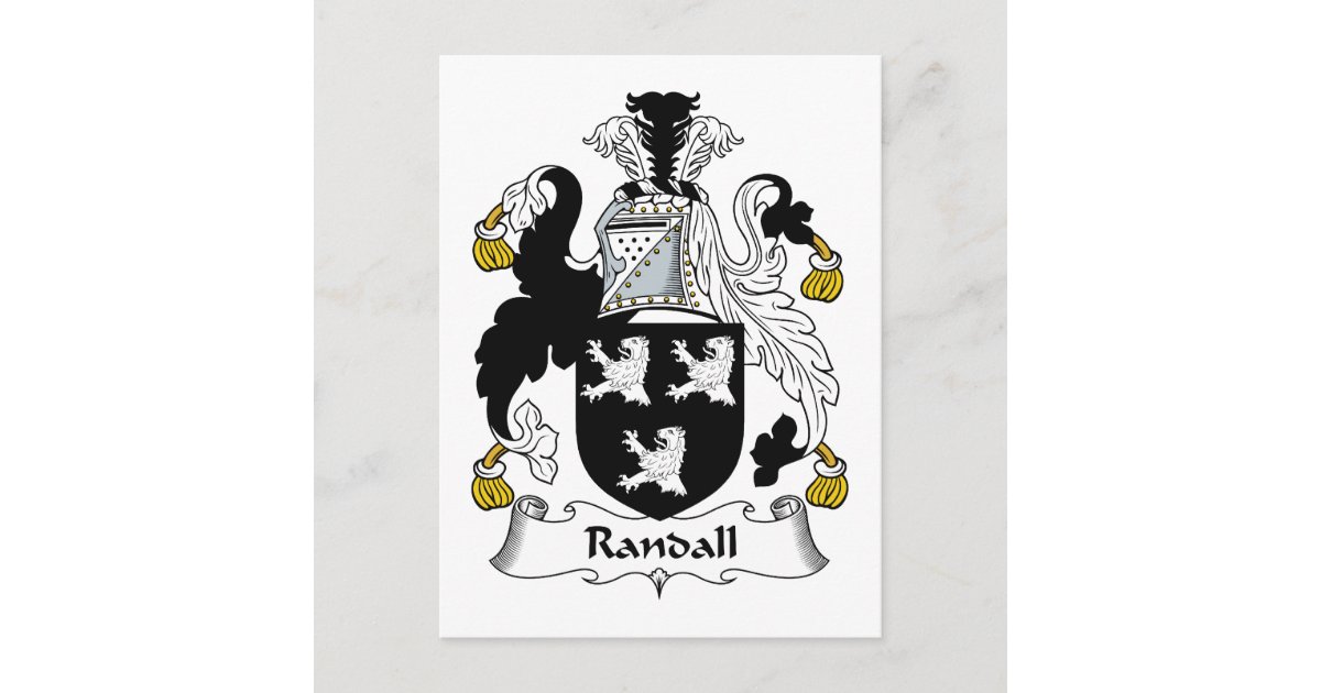 Randall Family Crest Postcard | Zazzle