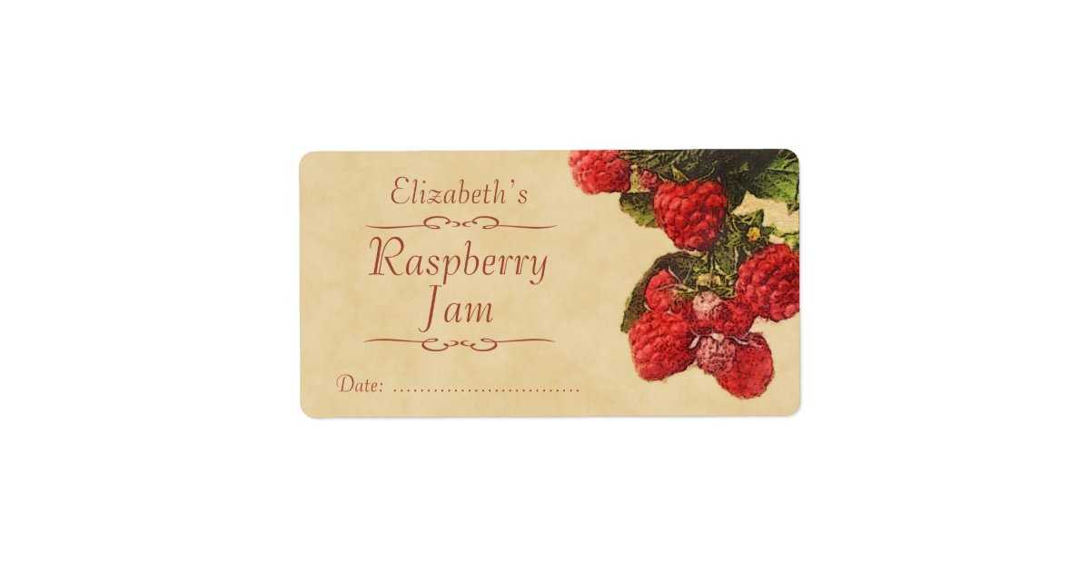 Raspberry Canning label | Zazzle