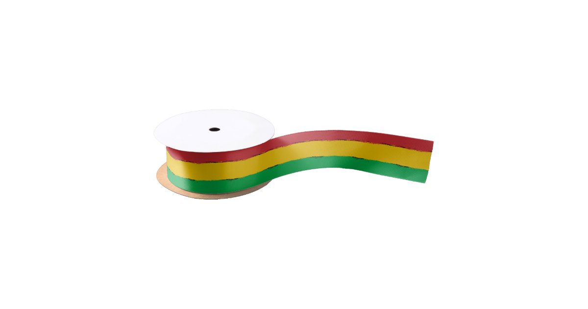 Rasta Satin Ribbon | Zazzle