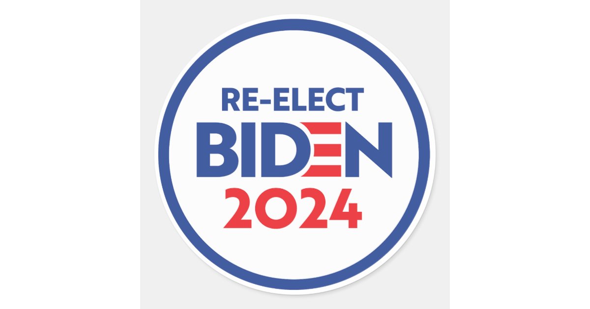 Re-Elect Biden Classic Round Sticker | Zazzle