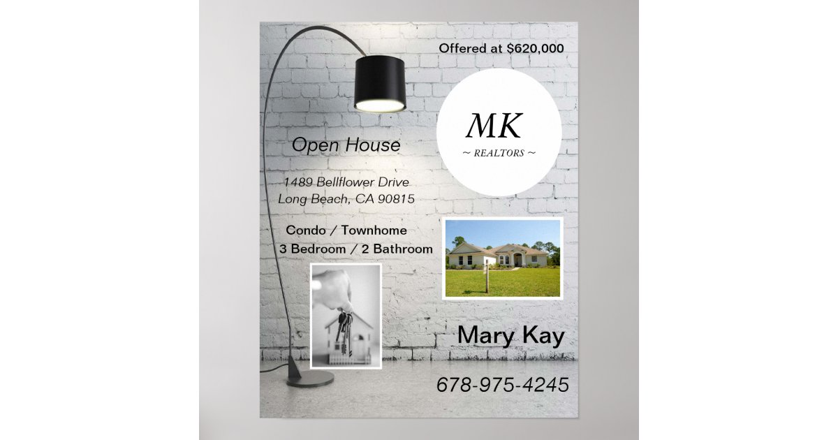 Real Estate Realtor Marketing Advertisement Poster | Zazzle