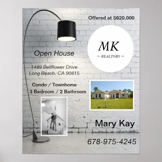 Real Estate Realtor Marketing Advertisement Poster | Zazzle