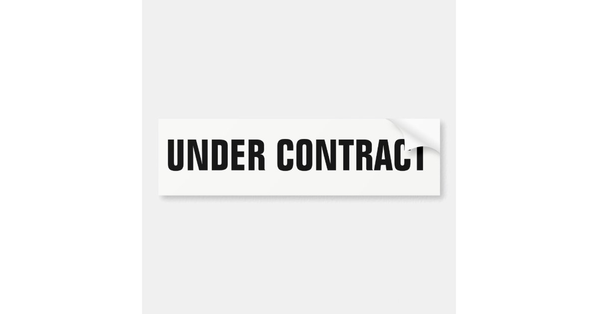 Real Estate Sign UNDER CONTRACT sticker | Zazzle