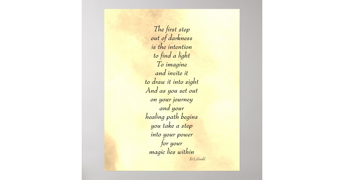 'Recovery' poem art poster | Zazzle