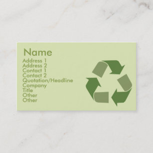 Recycled Business Card Template