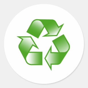 Recycle Logo Stickers | Zazzle AU