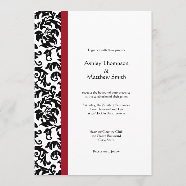 Red Black Border Invitations | Zazzle AU