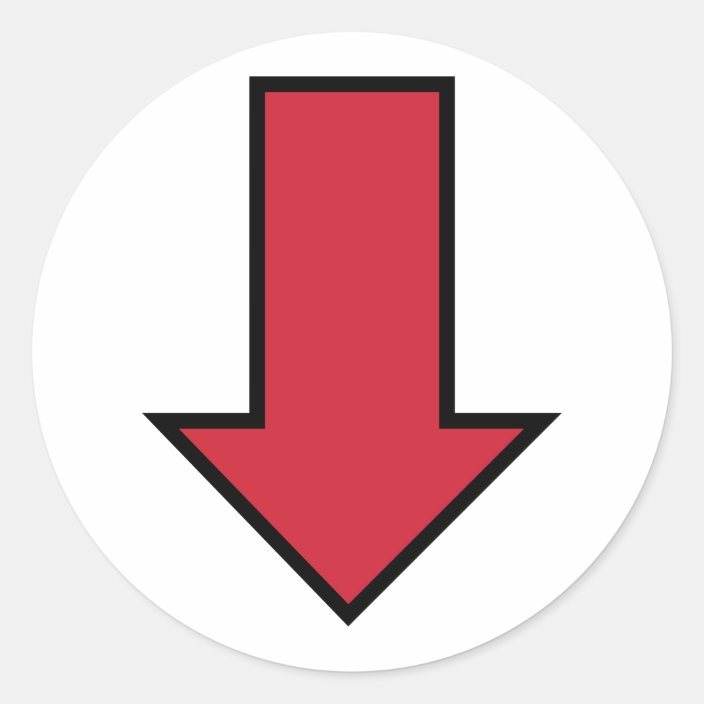 Red Arrow Classic Round Sticker | Zazzle.com.au