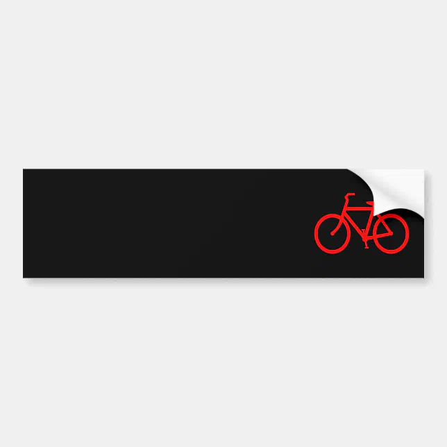 Red Bike Bumper Sticker | Zazzle