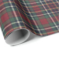 Red Dark Navy Blue Green Plaid Pattern Holiday Wrapping Paper | Zazzle