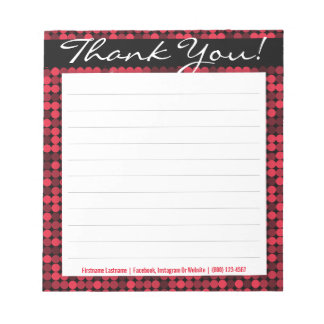 Thank You Notepads, Thank You Memo Pads