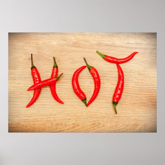 Red Hot Chilli Peppers Letters Word Poster | Zazzle.com.au