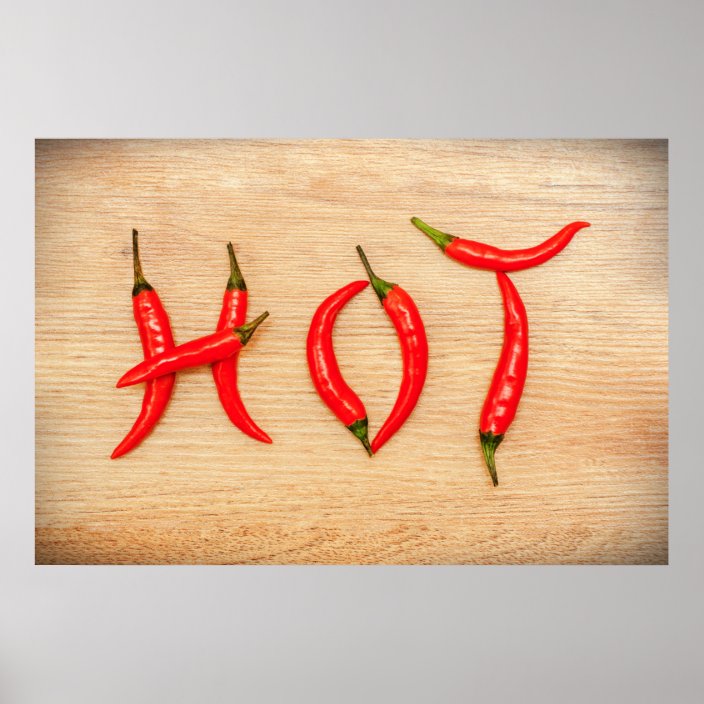 Red Hot Chilli Peppers Letters Word Poster | Zazzle.com.au