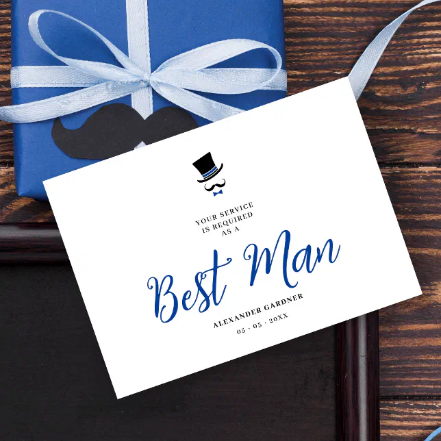 Red Minimalist Exquisite Gorgeous Script Best Man Invitation | Zazzle
