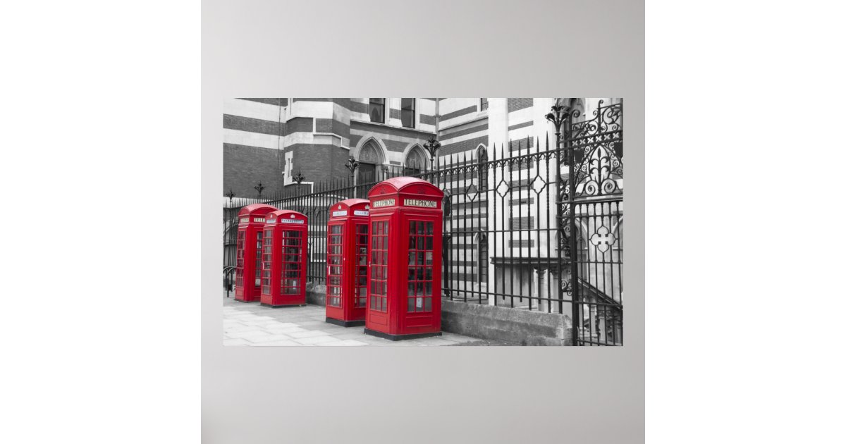Red Telephone boxes Poster | Zazzle