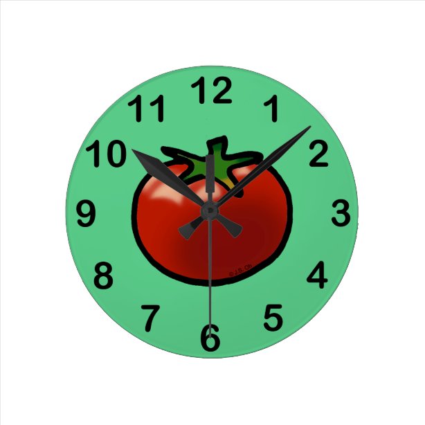 Tomato Wall Clocks | Zazzle.com.au