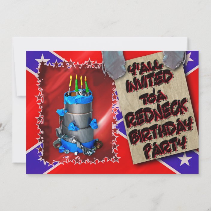 REDNECK BIRTHDAY PARTY INVITATION - DUCT TAPE | Zazzle.com.au