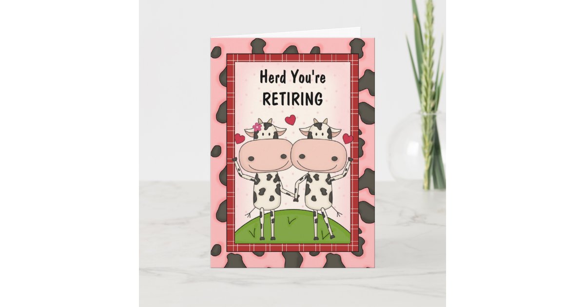 Retirement Congratulations - Cows Card | Zazzle