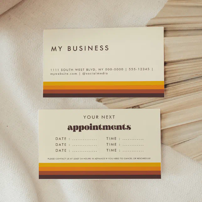 Retro 60s Vintage Appointment Reminder Cards | Zazzle