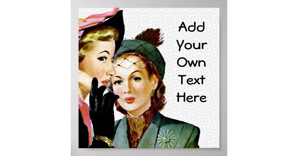 Retro Gossip Poster | Zazzle