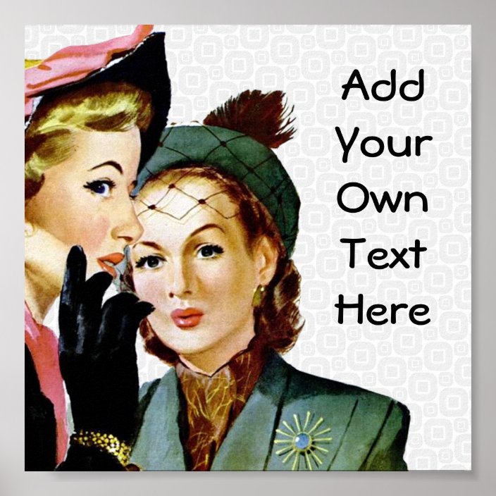 Retro Gossip Poster | Zazzle.com.au
