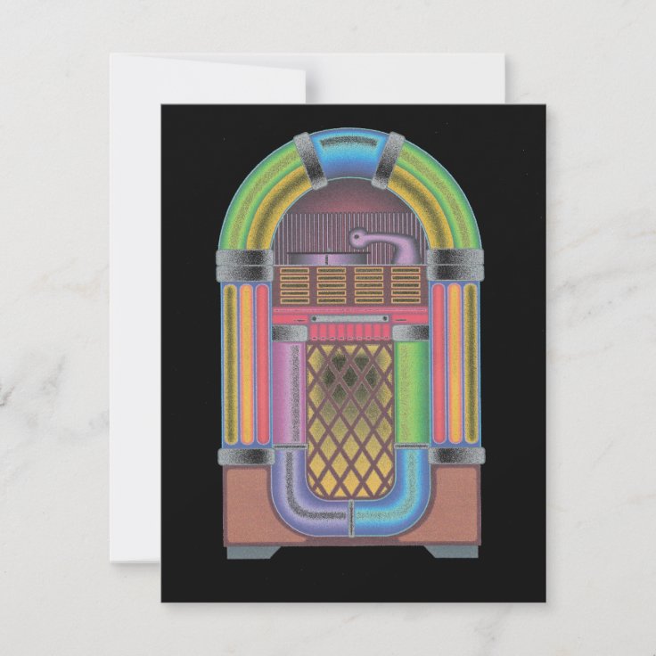 Retro Record Hop Jukebox Music Reunion Invitation | Zazzle