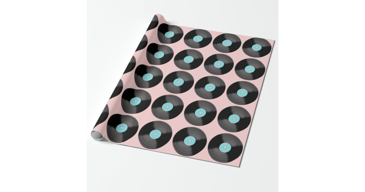 Retro Record Wrapping Paper | Zazzle