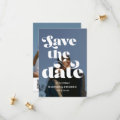 Retro Script Wedding QR Code Save The Date | Zazzle