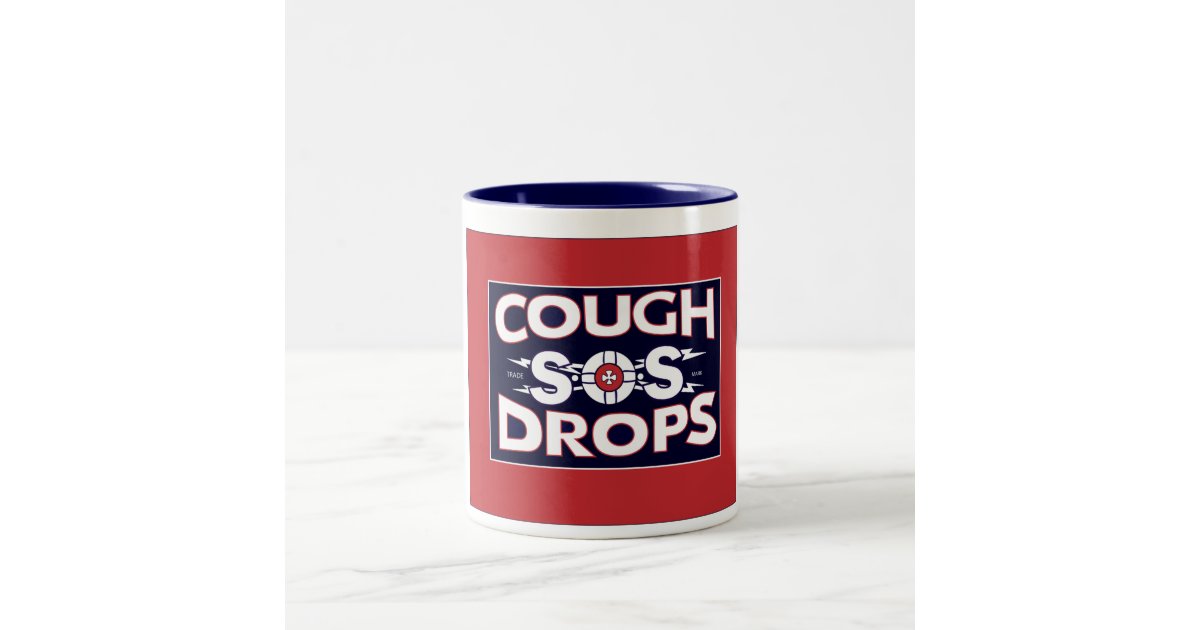 Retro SOS cough lollies mug | Zazzle