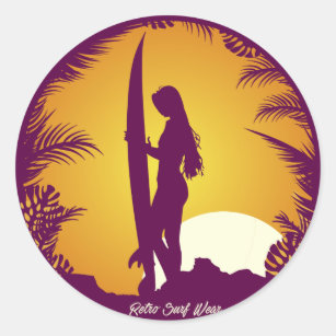 Vintage Surf Stickers | Zazzle AU