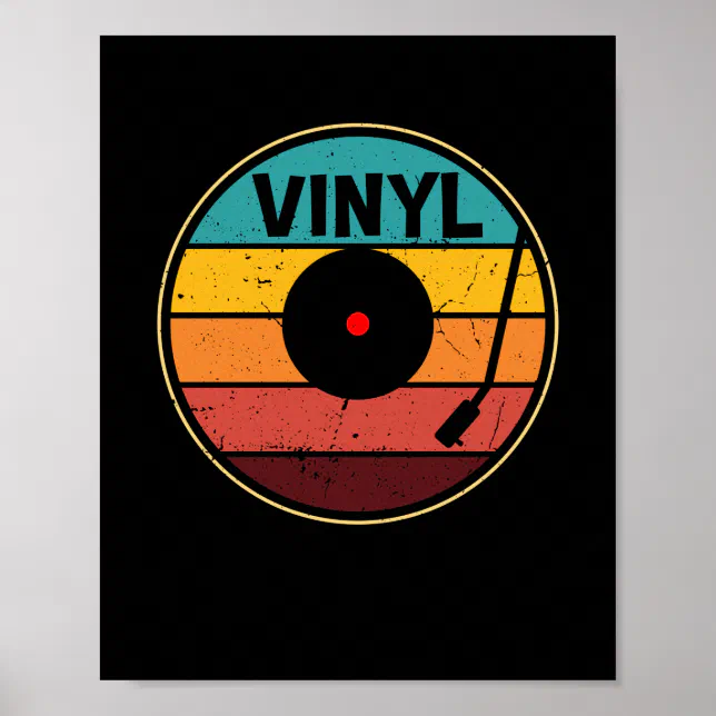 Retro Vinyl Record - Vintage Vinyls LP Record Poster | Zazzle