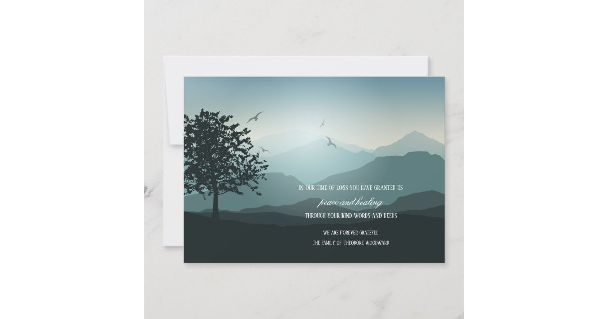 Reverence Bereavement Thank You Cards | Zazzle