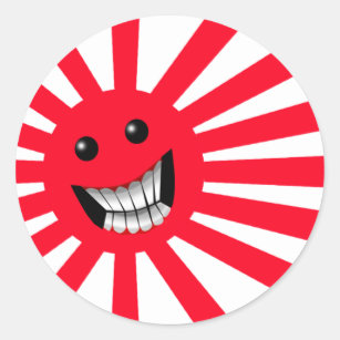 Japanese Rising Sun Stickers | Zazzle AU