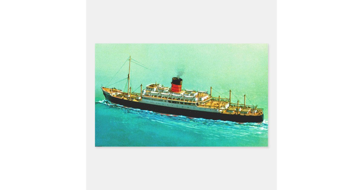 RMS Parthia Rectangular Sticker | Zazzle