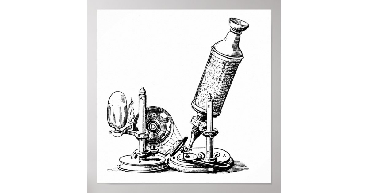 Robert Hooke's Microscope Poster | Zazzle