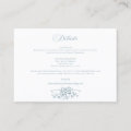 Romantic Dusty Blue Line Art Floral Wedding Enclosure Card | Zazzle