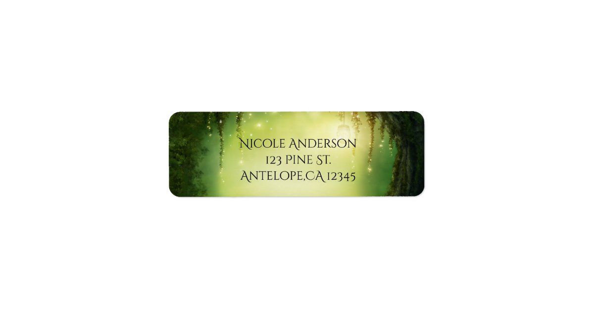 Romantic Enchanted Forest Rustic Address Labels | Zazzle