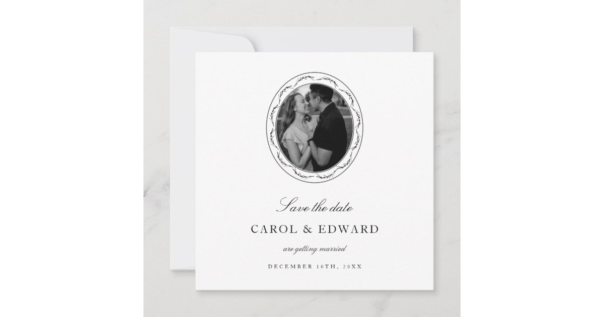 Romantic Modern Hand Drawn Accents Save The Date Invitation | Zazzle